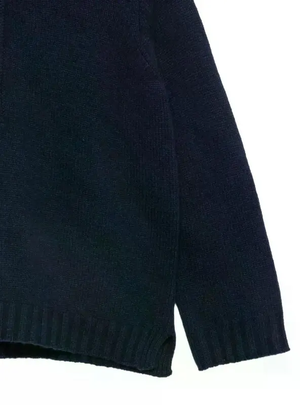 KANGRA Ribbed-knit Half-zip Sweater