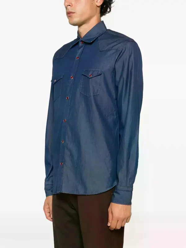 BARBA NAPOLI Western Denim Shirt