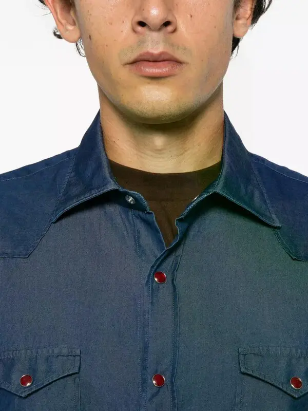 BARBA NAPOLI Western Denim Shirt