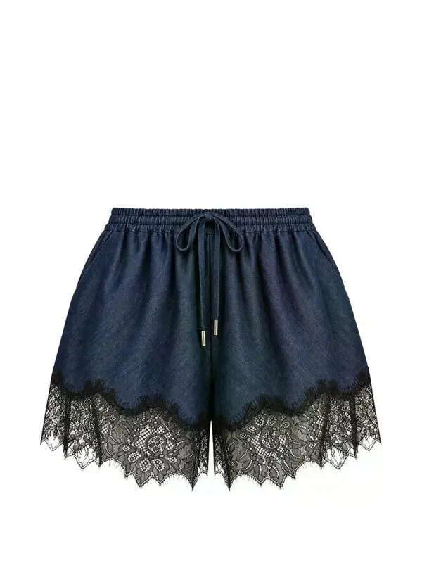 Cinq À Sept Verne Lace-trim Shorts - Blue