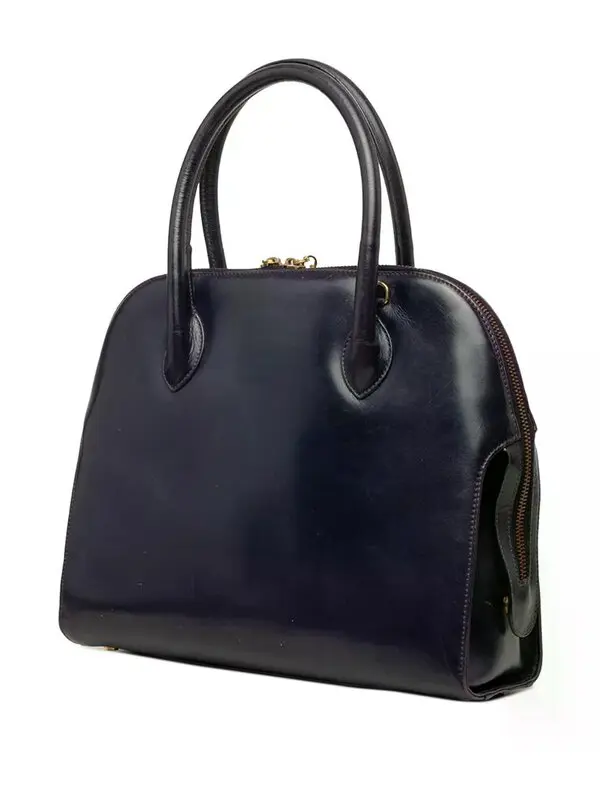 FERRAGAMO 1990-2010 Leather Gancini Dome Satchel - Blue
