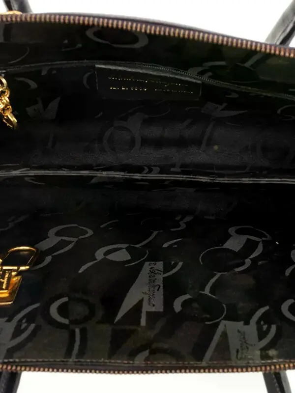 FERRAGAMO 1990-2010 Leather Gancini Dome Satchel