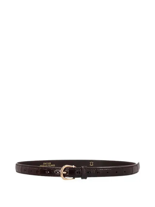 Magda Butrym Croc-effect Calf Leather Belt - Red