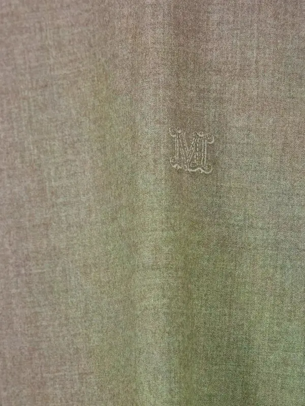 Max Mara Logo-embroidered Long-sleeve Blouse