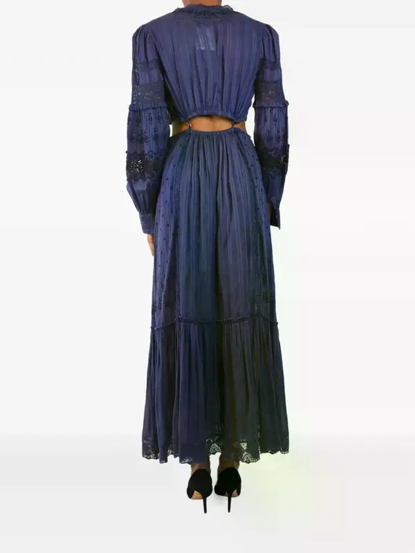 LoveShackFancy Lace-stripe Maxi Dress