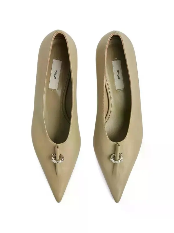 TOTEME Pierced Nappa Pumps Cashew