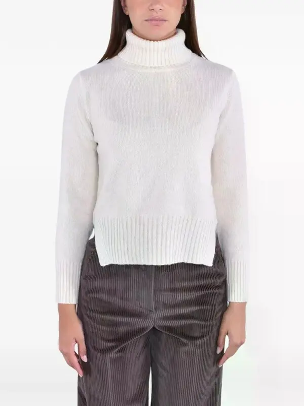 KANGRA Roll-neck Side-slit Sweater