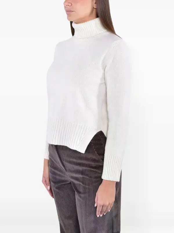 KANGRA Roll-neck Side-slit Sweater
