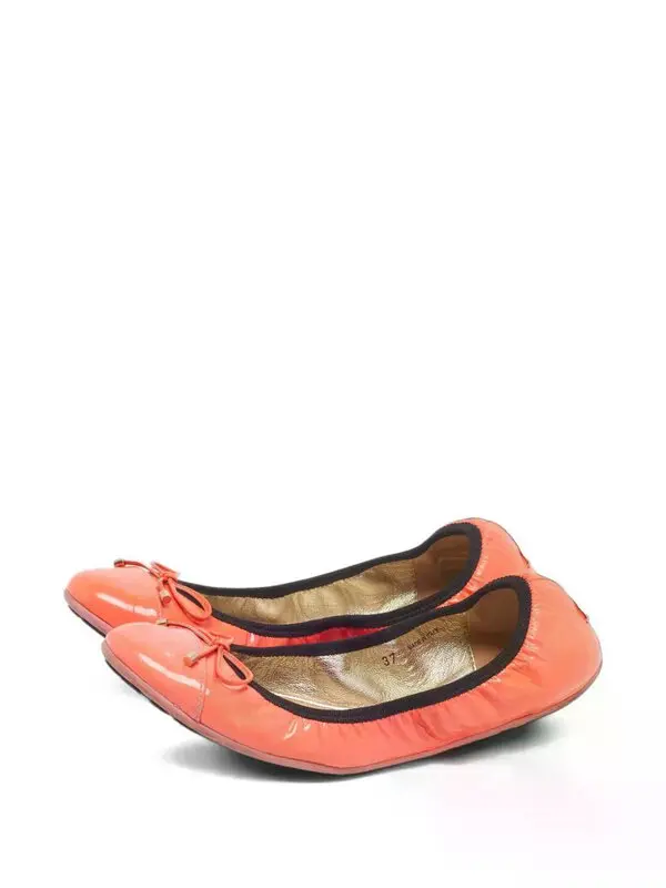 JIMMY CHOO Bow-detail Patent Leather Ballet Flats