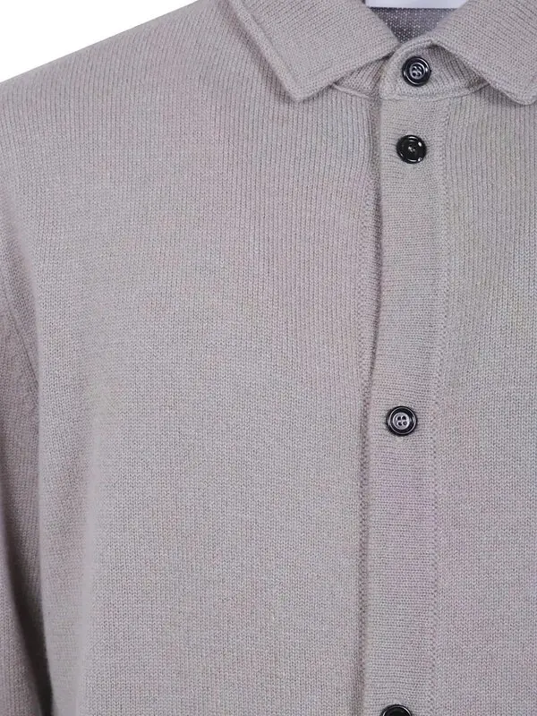 LARDINI Button-up Collared Cardigan