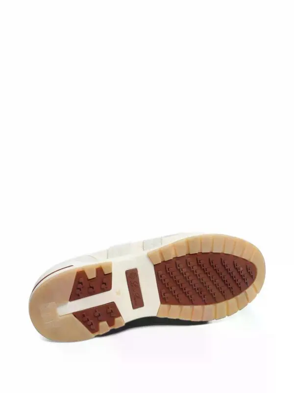 Loro Piana Knit Suede-detail Sneakers