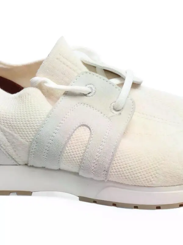 Loro Piana Knit Suede-detail Sneakers