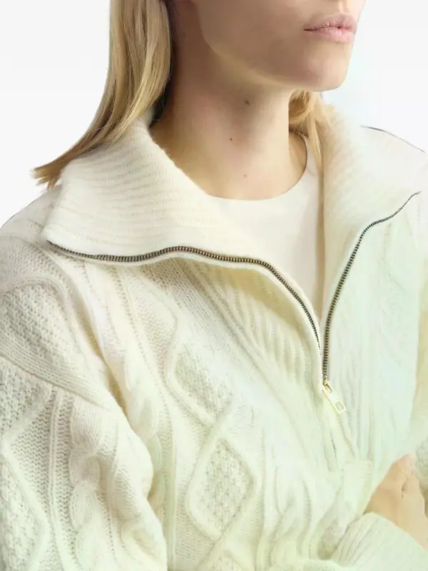 NILI LOTAN Jori Cable-knit Sweater