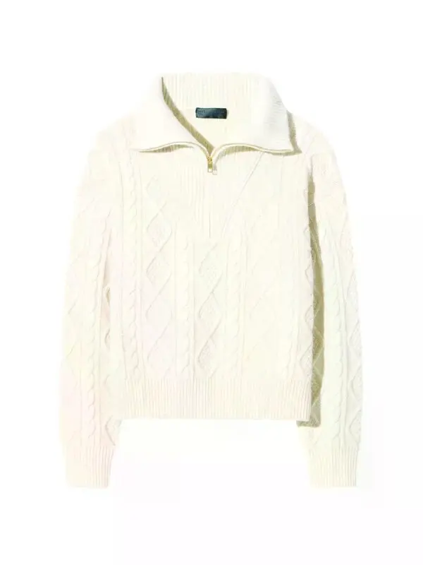 NILI LOTAN Jori Cable-knit Sweater - Neutrals