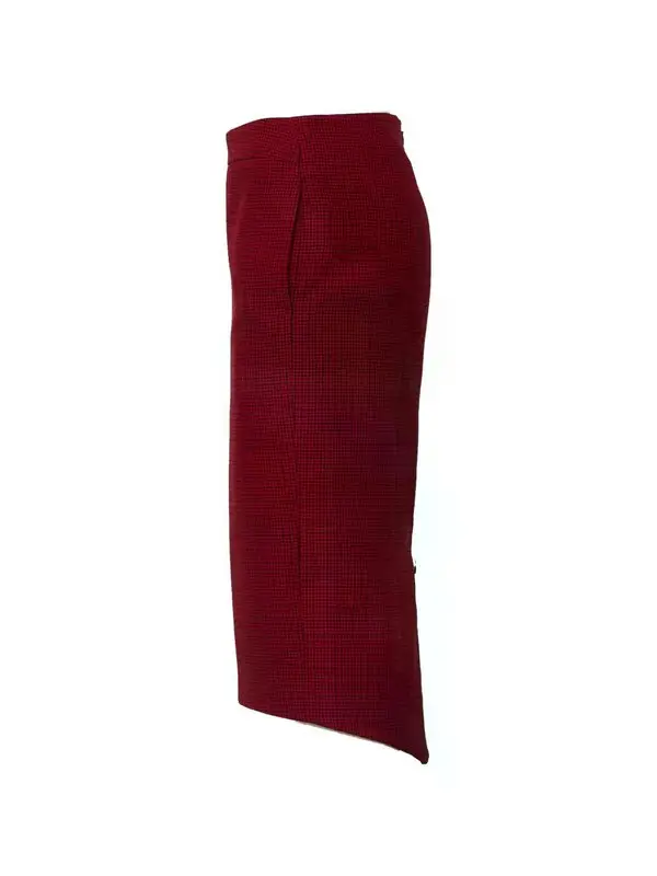 N°21 Check-pattern Slit-detail Skirt