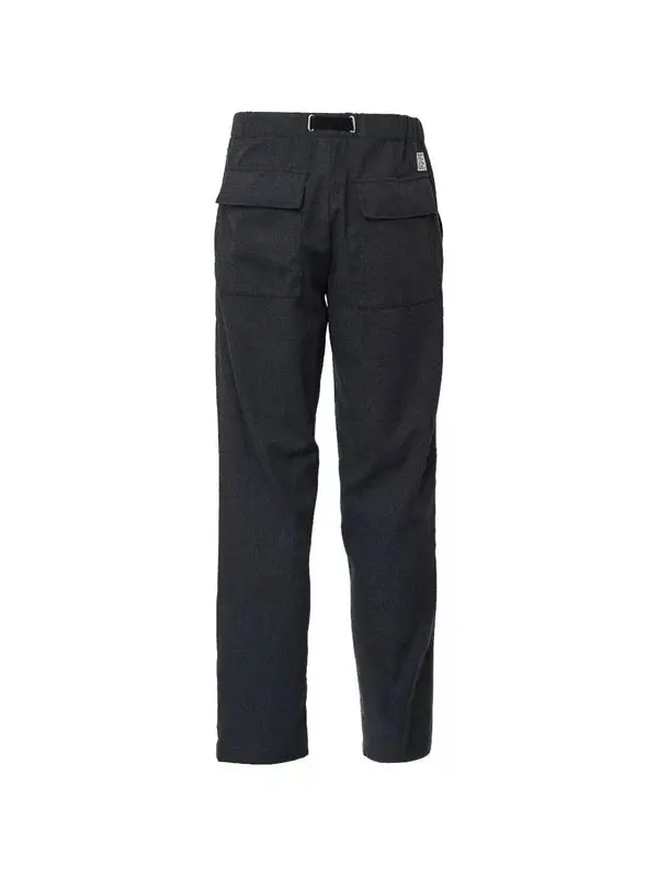 WHITE SAND Belted Straight-leg Trousers