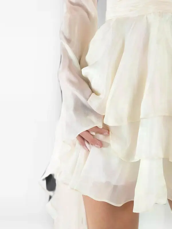 MONARH Ruffled Silk Mini Dress