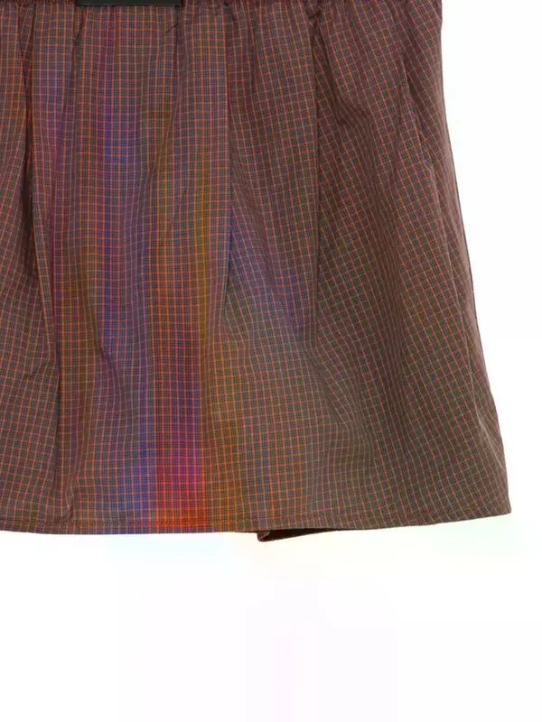 JUUN.J Check-pattern Pleated Shorts