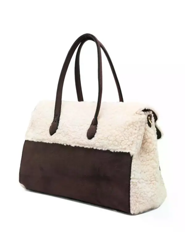SECRET PON-PON Eleanor Shearling-trim Shoulder Bag