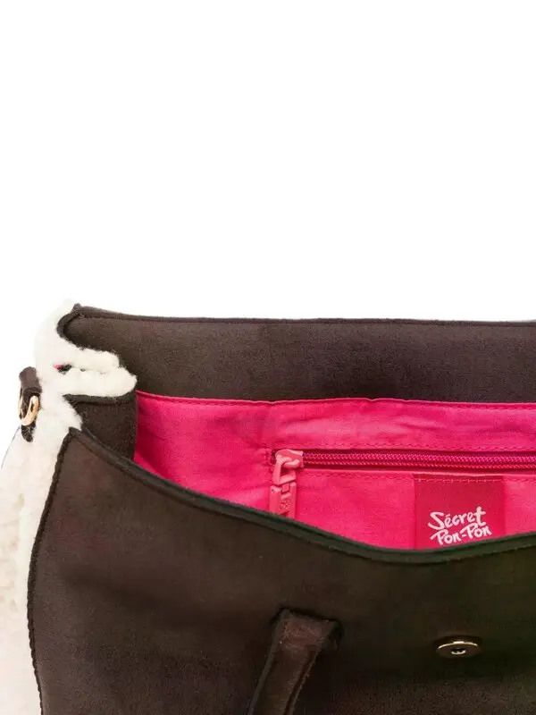 SECRET PON-PON Eleanor Shearling-trim Shoulder Bag