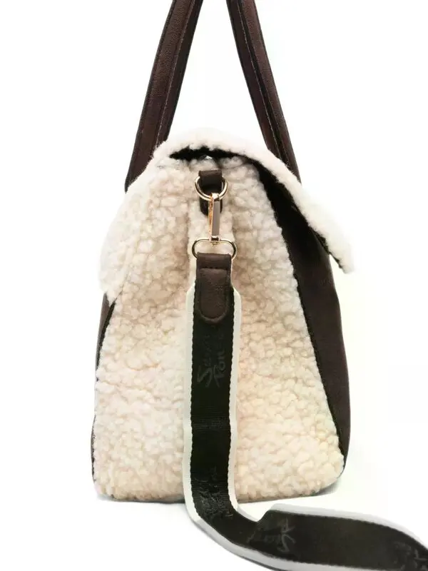 SECRET PON-PON Eleanor Shearling-trim Shoulder Bag