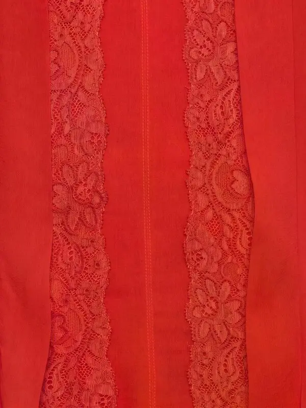 Chloé Lace-trim Asymmetric Midi Dress