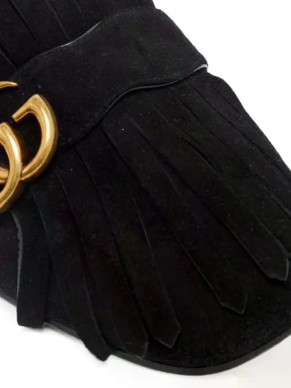 Gucci Gg Marmont Fringed Mules