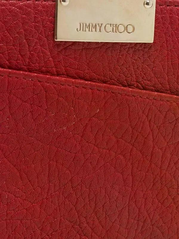 JIMMY CHOO Grained Leather Logo-plate Wallet