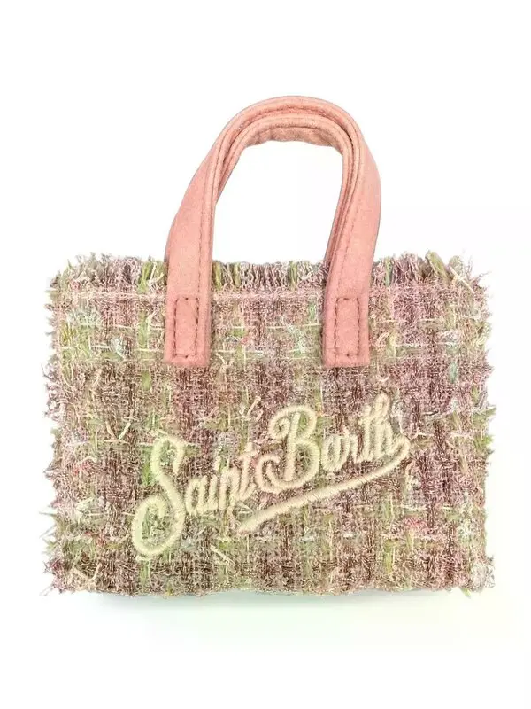 MC2 SAINT BARTH Tweed Frayed-edge Tote Bag