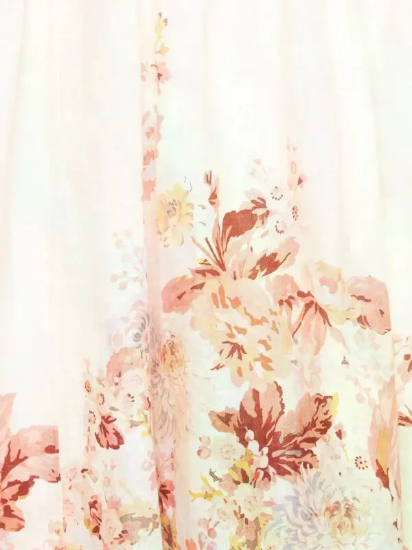 Zimmermann Devi Scalloped Midi Dress - Neutrals