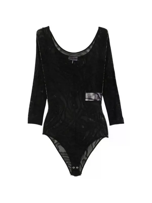 Emilio Pucci Long-sleeve Sheer Top - Black