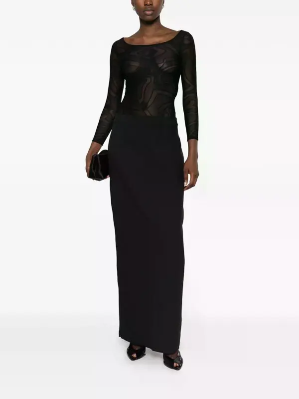 Emilio Pucci Long-sleeve Sheer Top