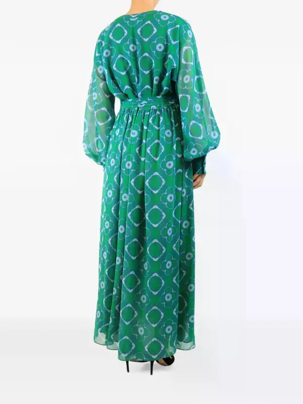 Alexis Tie-dye Long-sleeve Maxi Dress