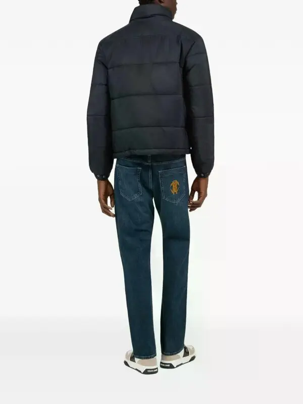 Roberto Cavalli Quilted Logo-embroidered Jacket