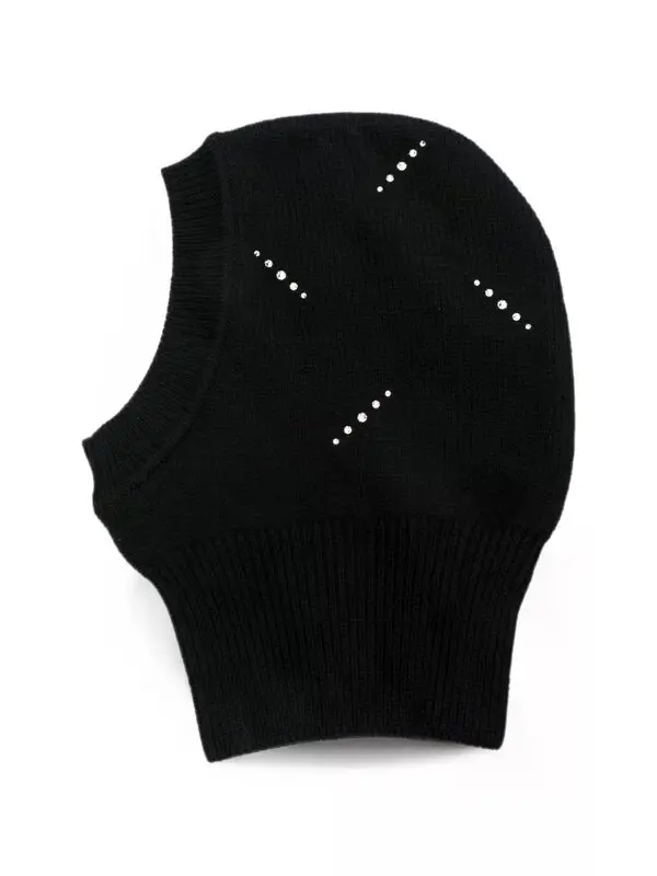 ERNEST W. BAKER Crystal-embellished Knitted Balaclava - Black