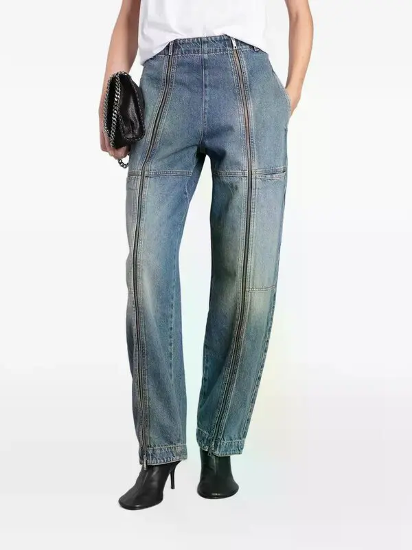 Stella McCartney Zip-detail Barrel-leg Jeans