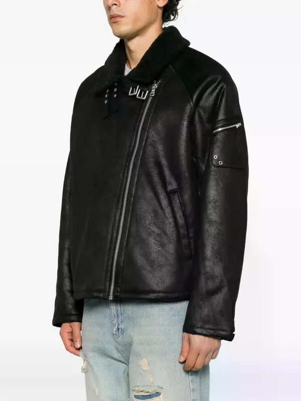 RETERNITY Aéro Shearling-collar Zip-up Jacket