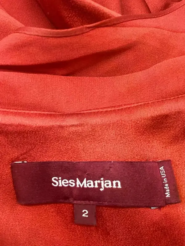 Sies Marjan Tie-neck Long-sleeve Midi Dress