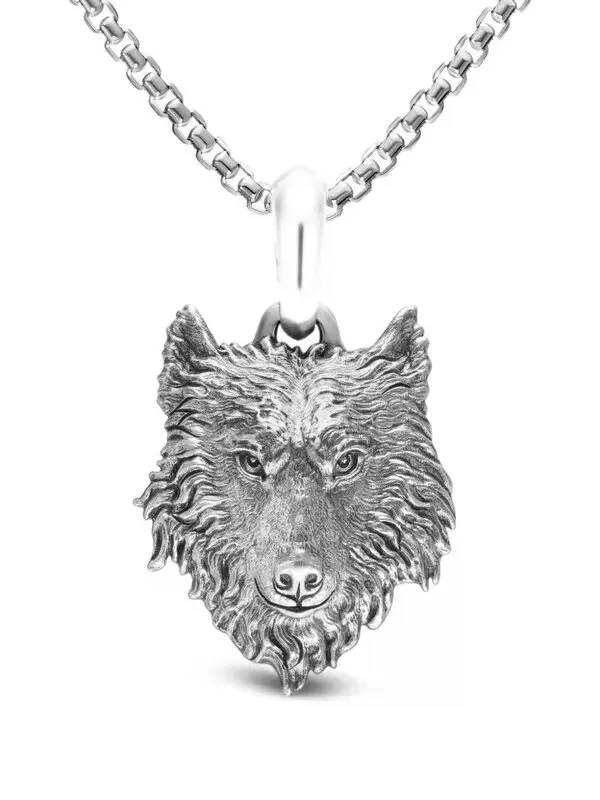David Yurman Petrvs® Wolf Amulet Necklace - Silver