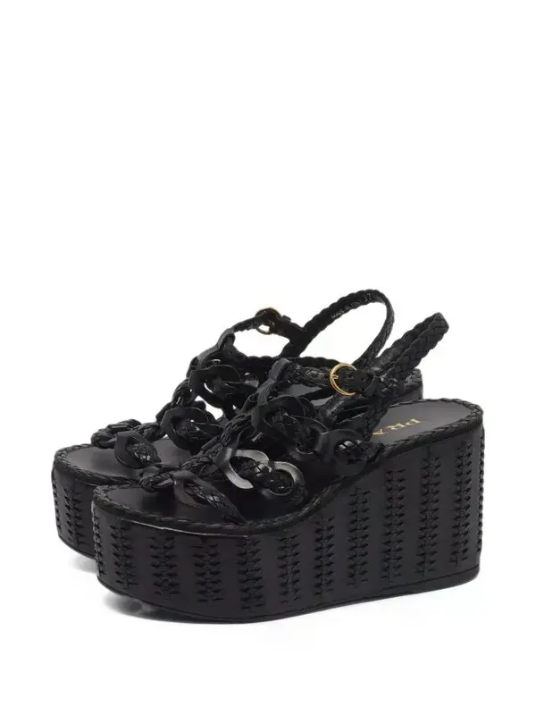 Prada Woven Leather Sandals