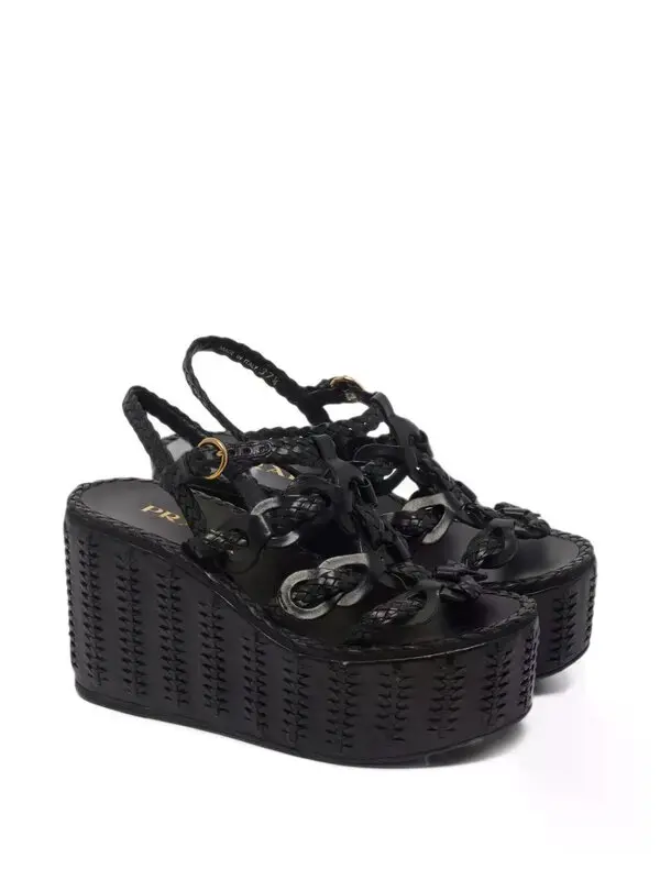 Prada Woven Leather Sandals