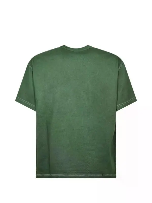 ROY ROGER'S Contrast-stitch Chest-pocket T-shirt