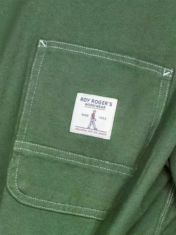 ROY ROGER'S Contrast-stitch Chest-pocket T-shirt