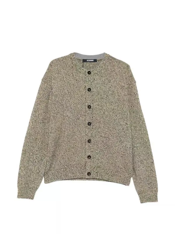 Jacquemus Logo-intarsia Button-up Cardigan - Neutrals