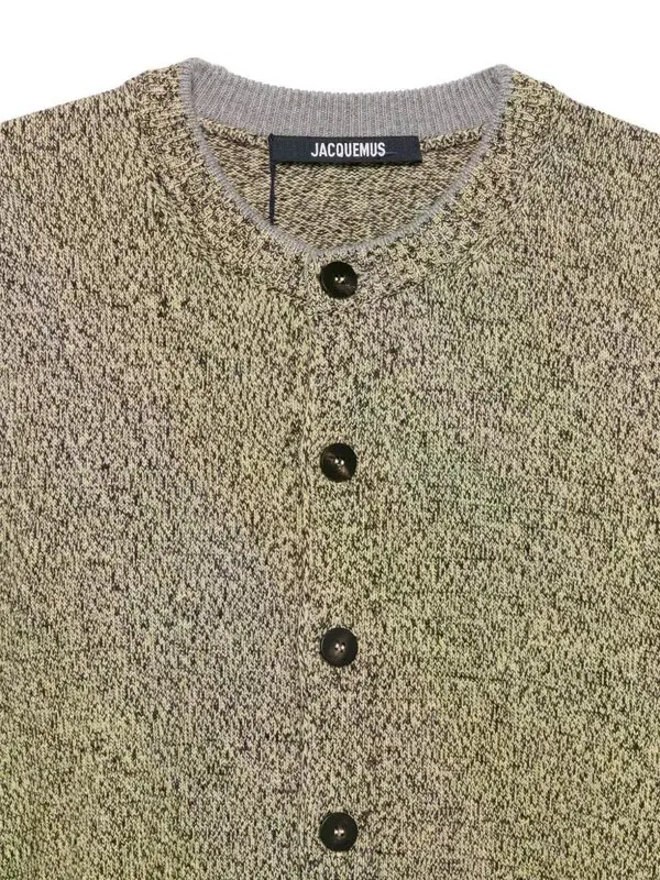 Jacquemus Logo-intarsia Button-up Cardigan - Neutrals