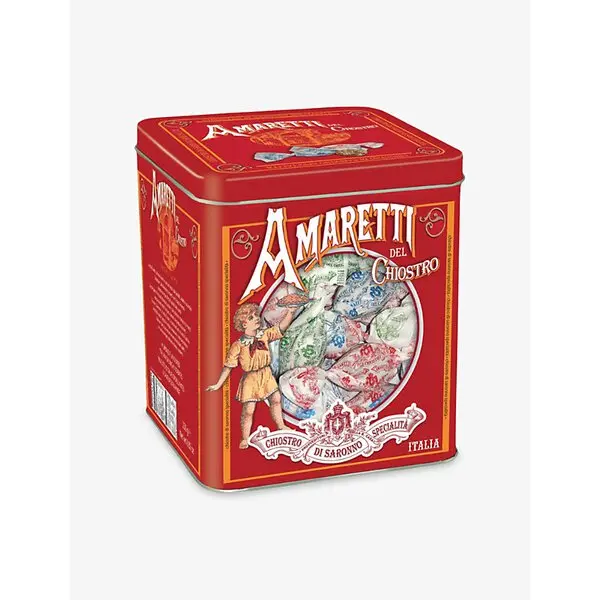 LAZZARONI Crunchy Amaretti Red Cube Tin 250g - One-color