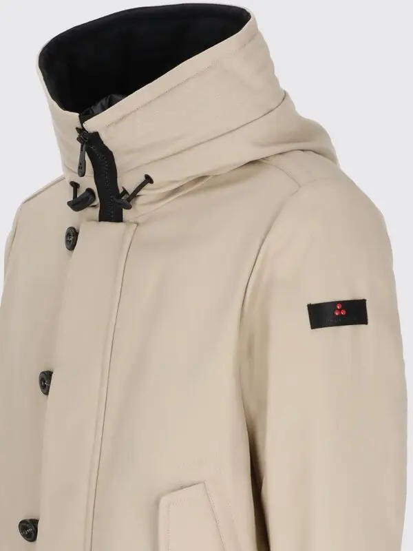Peuterey Kasa Ki Knee-length Parka With Hood And Fur Collar - Beige