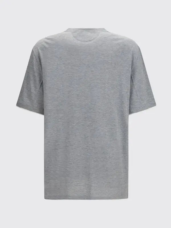 Brunello Cucinelli Silk And Cotton Blend Crewneck T-shirt With A Straight Hem