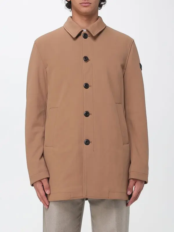 Peuterey Suzuka Pag Single-breasted Short Coat In Nylon With Primaloft® Technology - Walnut