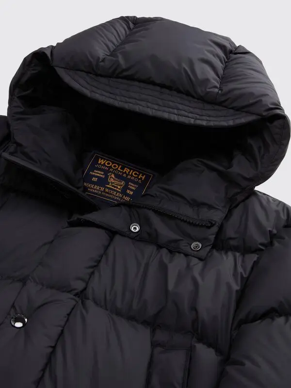 Woolrich Quilted Water-repellent Technical Fabric Puffer Jacket With Padded Hood